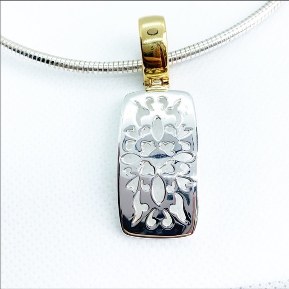 Jewelry | Silver Gold Colored Omega Necklace Earrings | Poshmark